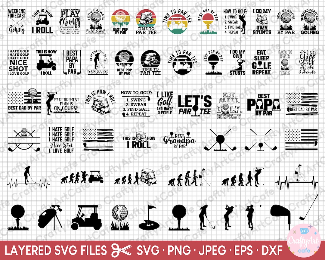 Golf Svg Bundle Golf Png Bundle Cricut Cut File Free Commercial Use ...