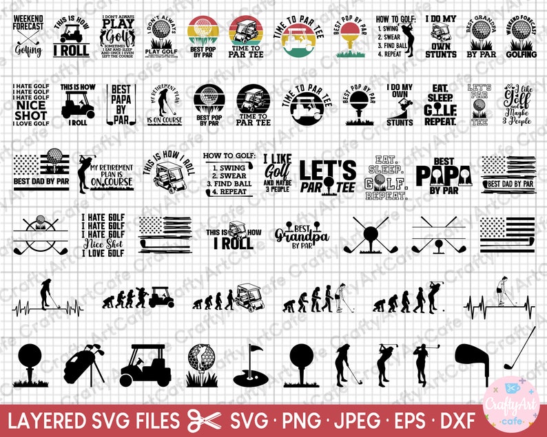 Golf Svg Bundle Golf Png Bundle Cricut Cut File Free Commercial Use ...