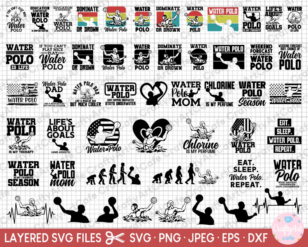 Water Polo Svg Bundle Cricut Cut File Free Commercial Use Water Polo ...