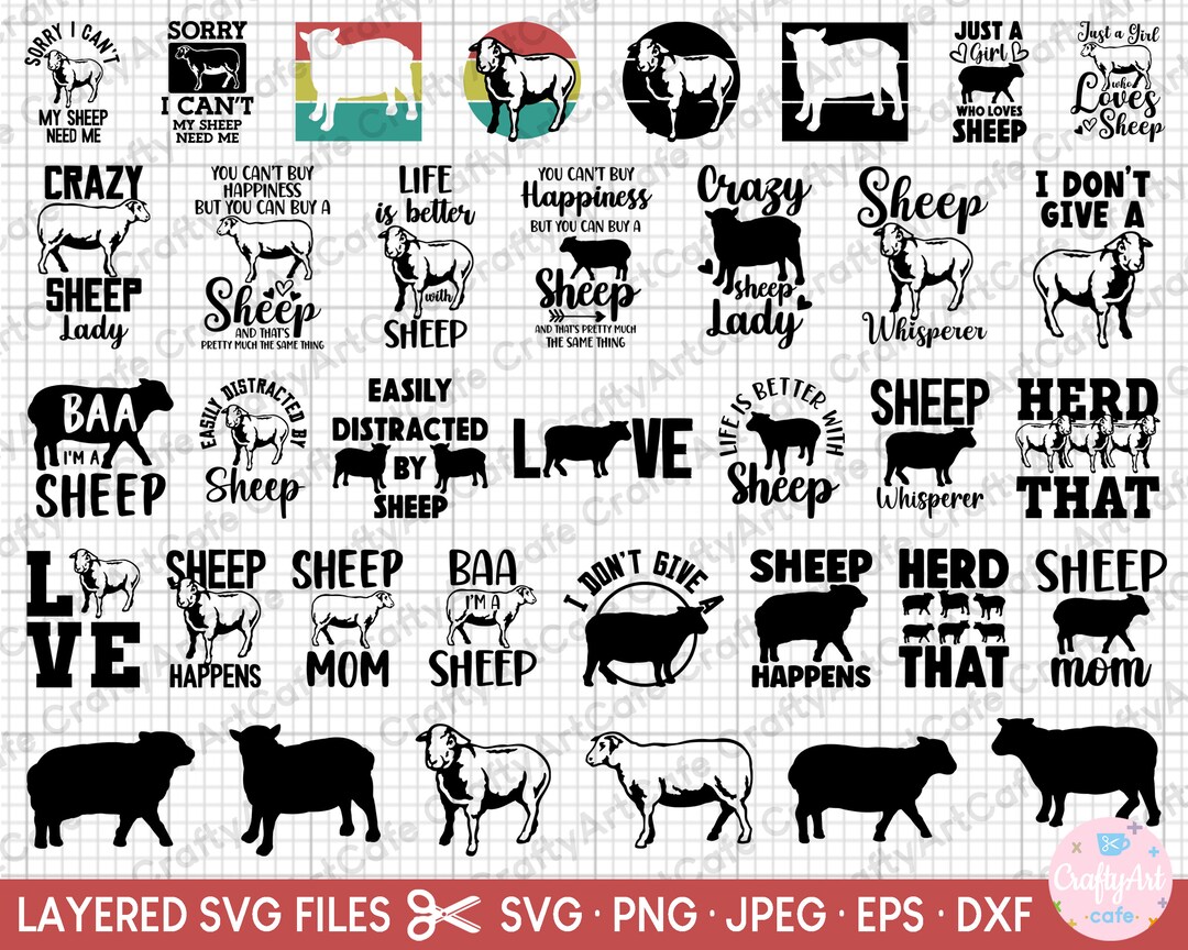 Sheep Svg Bundle Sheep Png Bundle Cricut Shirt Design Bundle Free ...