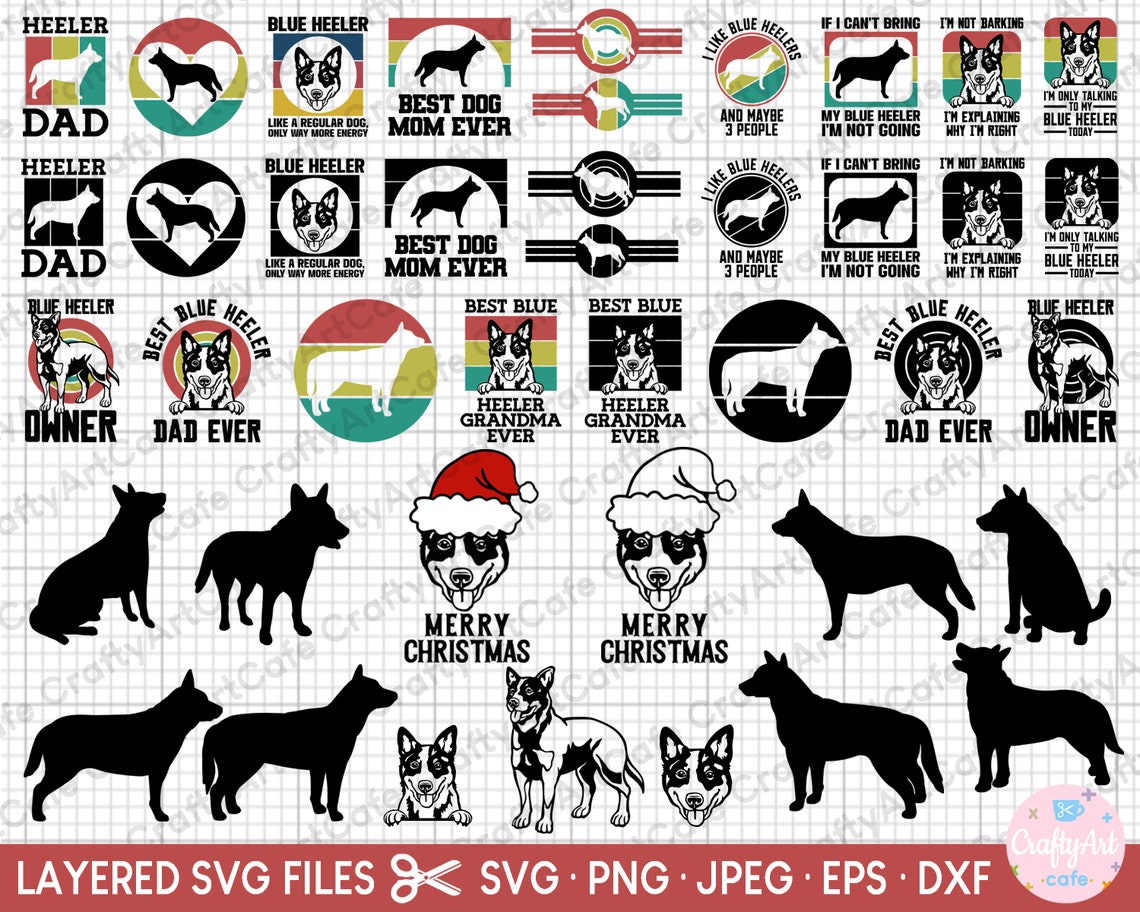 Blue Heeler Svg Bundle Blue Heeler Png Bundle Cricut Cut File Cutting ...