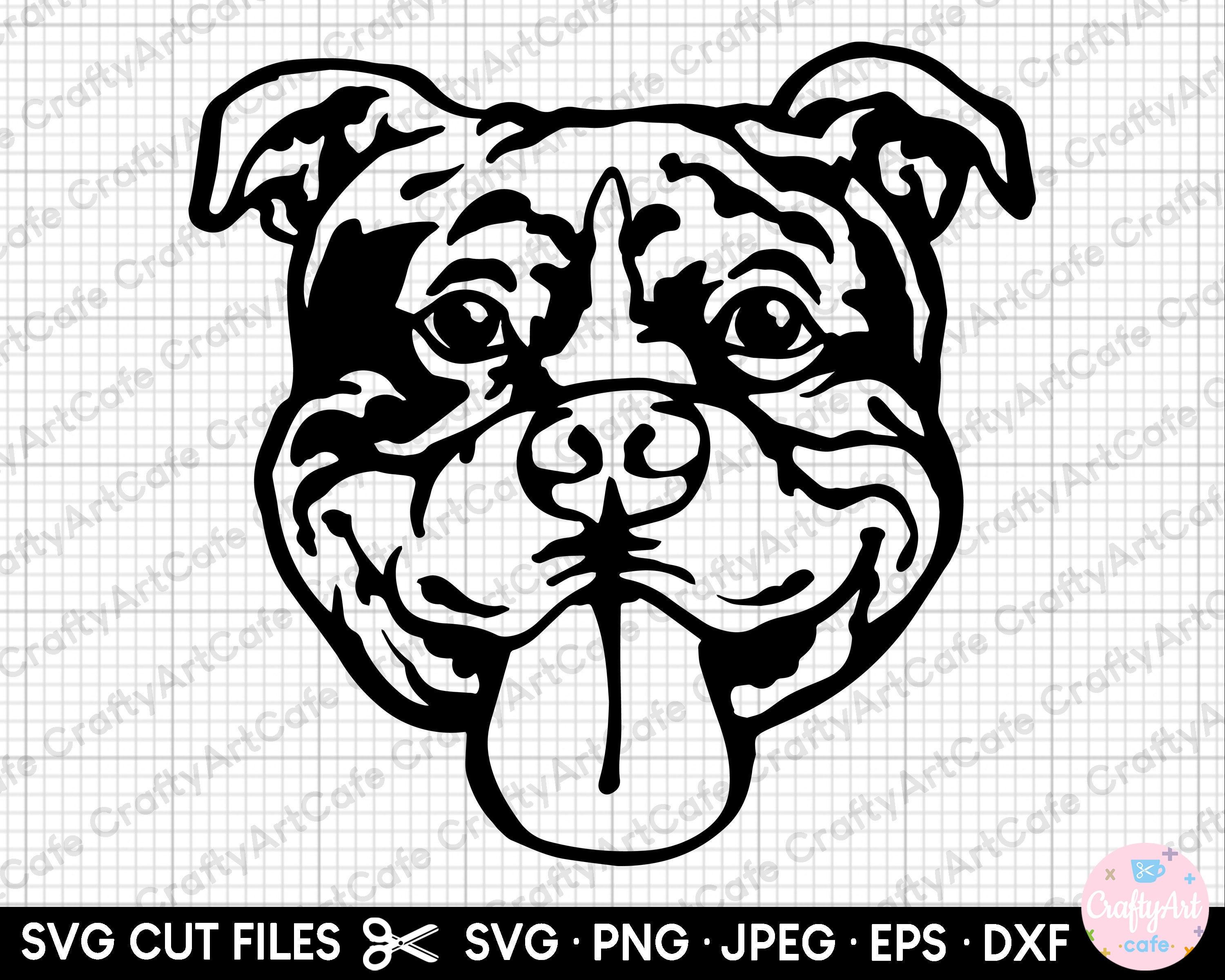 American Bully Head Svg American Bully Head Png Amercian Bully Head ...