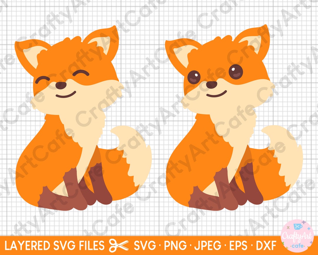 Baby Fox Svg Vute Fox Svg Kawaii Fox Svg Fox Svg File for Cricut Cut ...