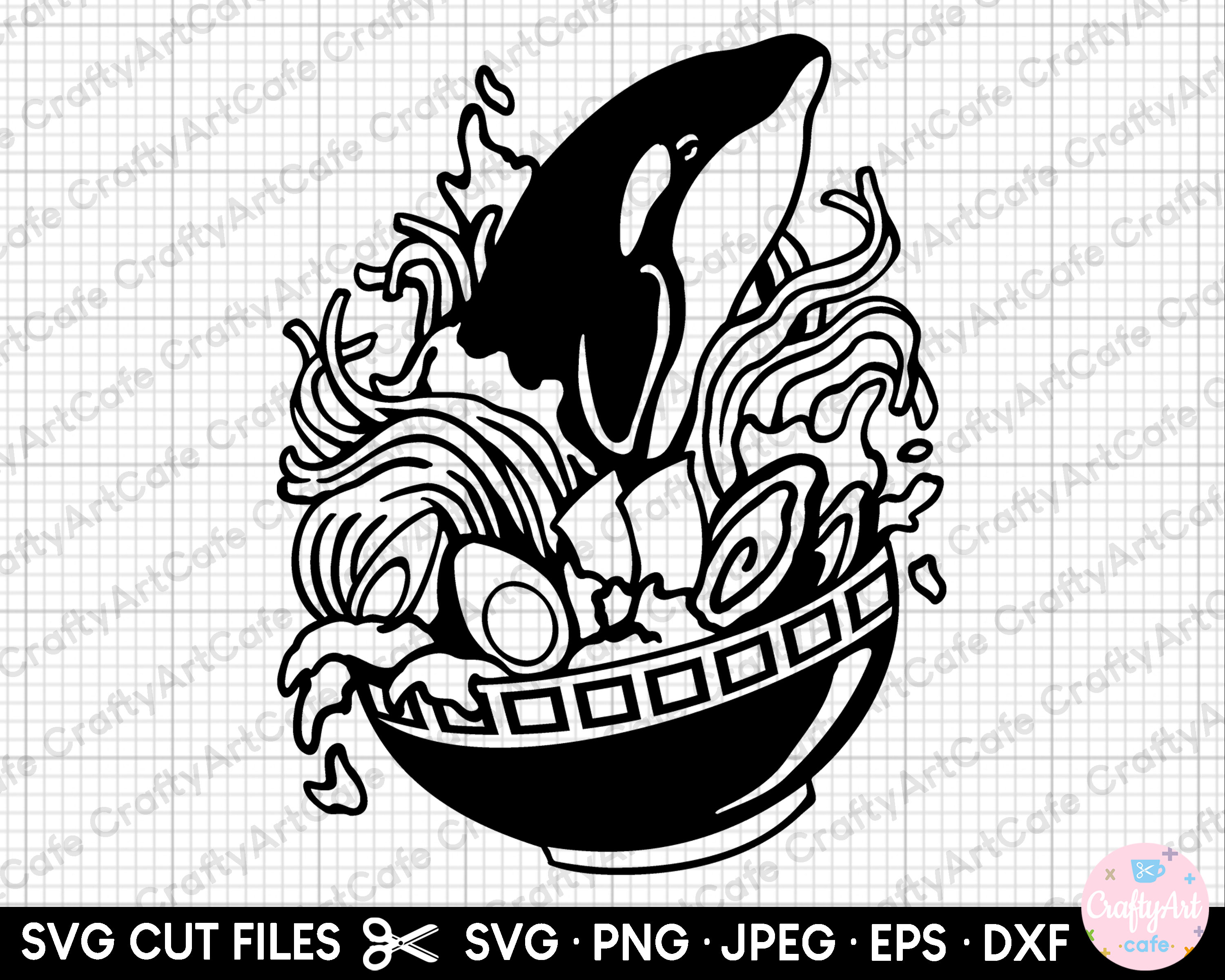Orca Svg Orca Png Orca Ramen Svg Png Ramen and Orca Lover Gift Cricut ...
