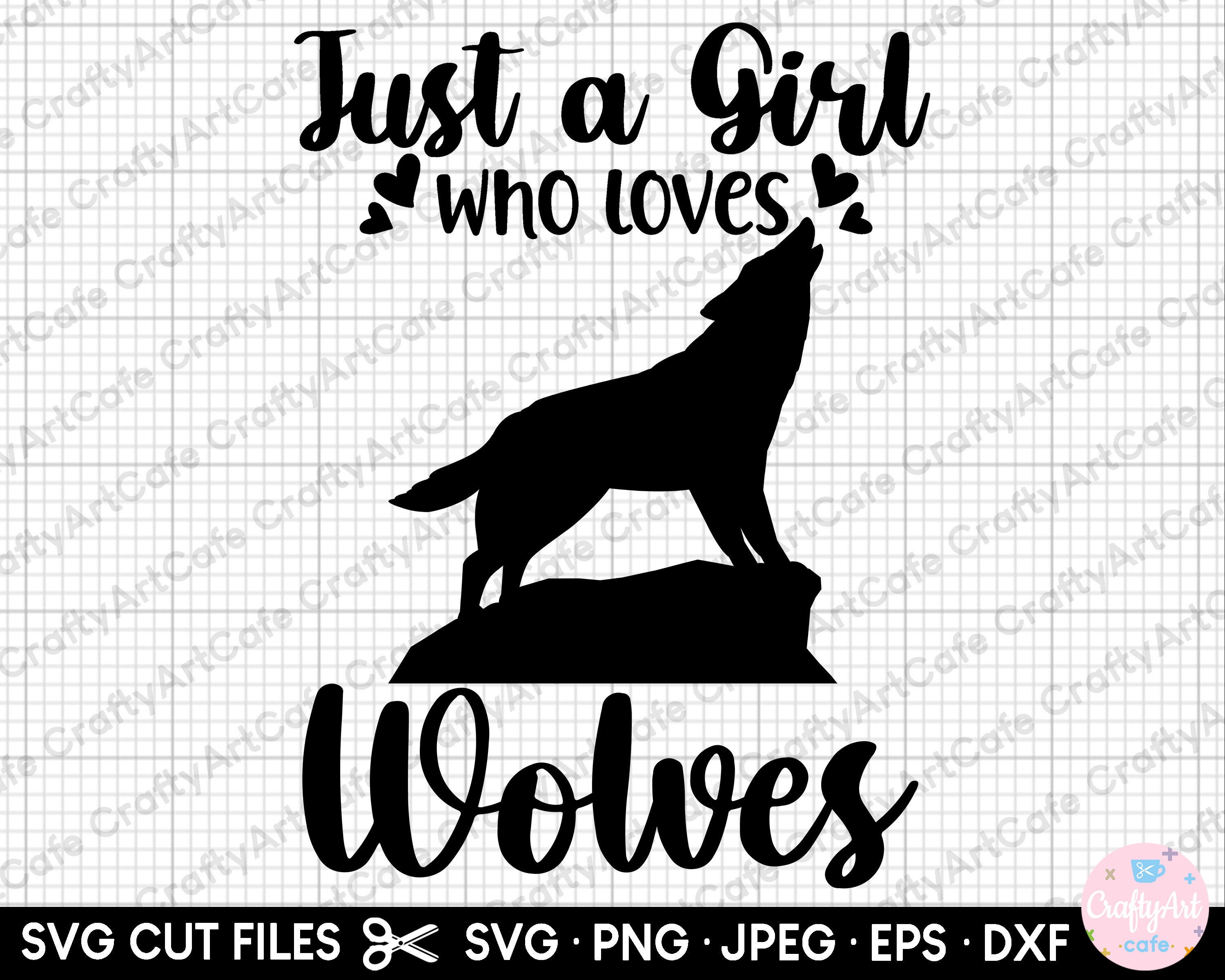 Wolf Svg Wolg Png Just a Girl Who Loves Wolves - Etsy
