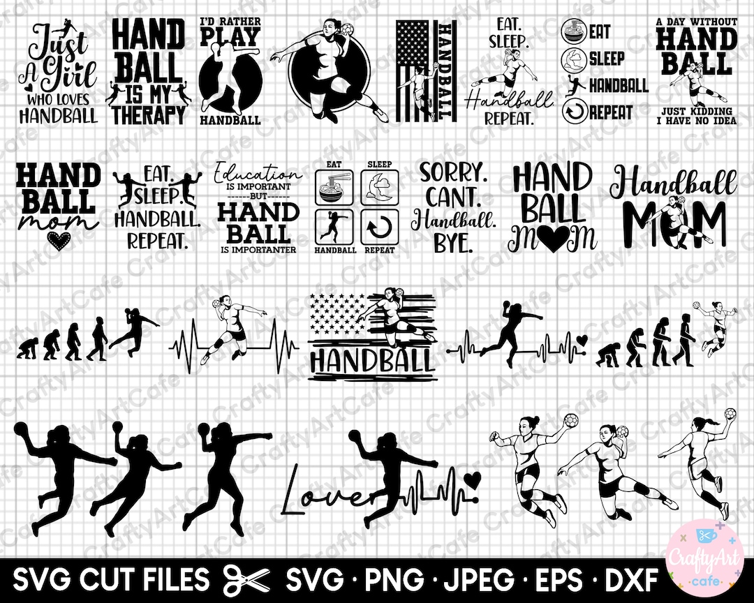 Handball Svg Bundle Handball Png Bundle Handball Silhouette Handball ...