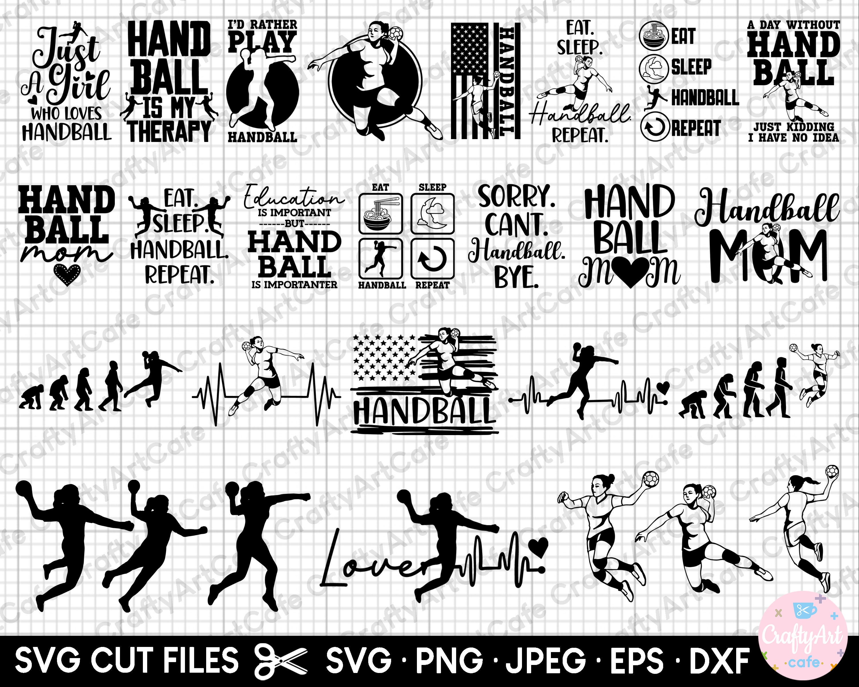 Handball Svg Bundle Handball Png Bundle Handball Silhouette Handball ...