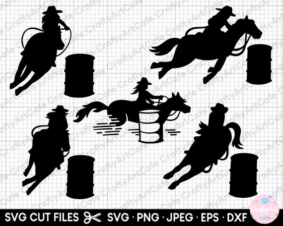 Barrel Racer Silhouette Vector