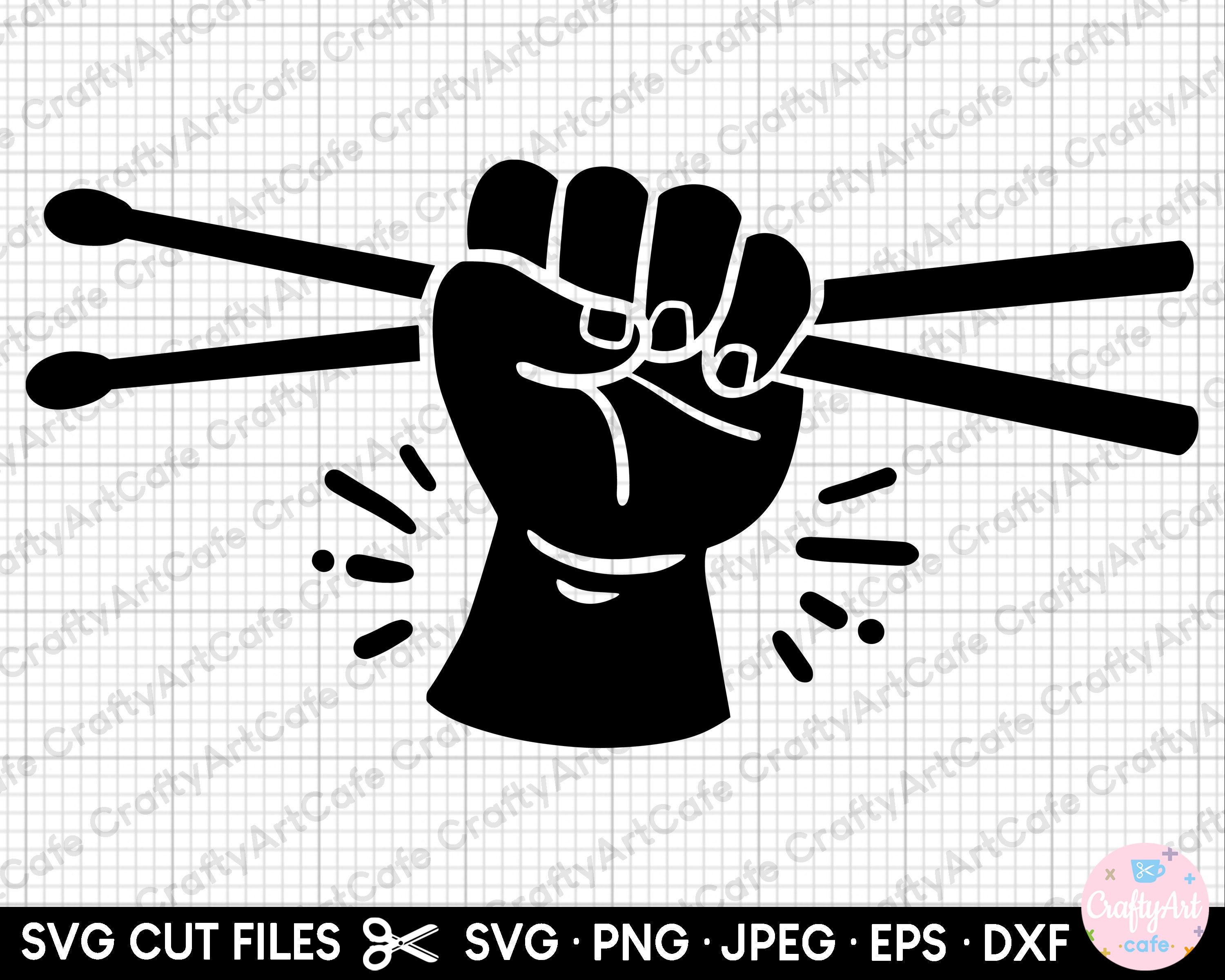 Drum Sticks Svg Drum Sticks Clipart Drum Sticks Fist Silhouette - Etsy