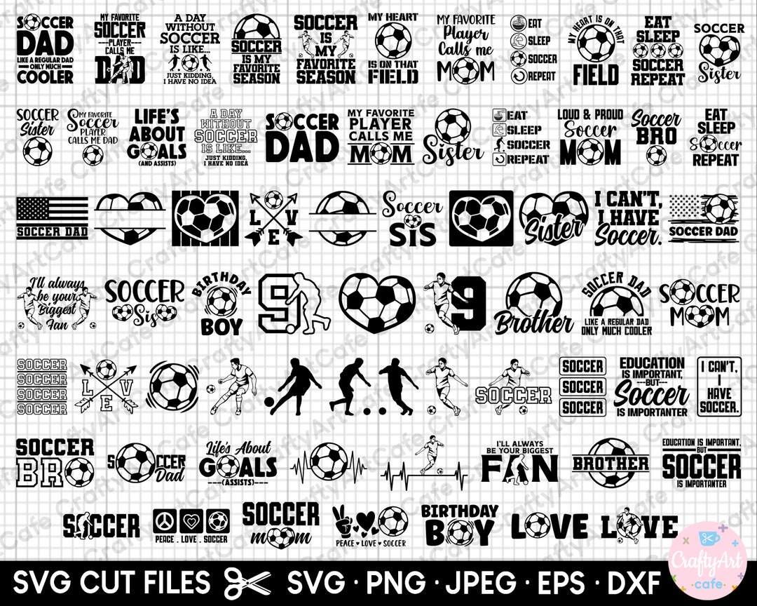 Soccer Svg Bundle Soccer Png Bundle Soccer Svg Cut Files Cricut Shirt ...