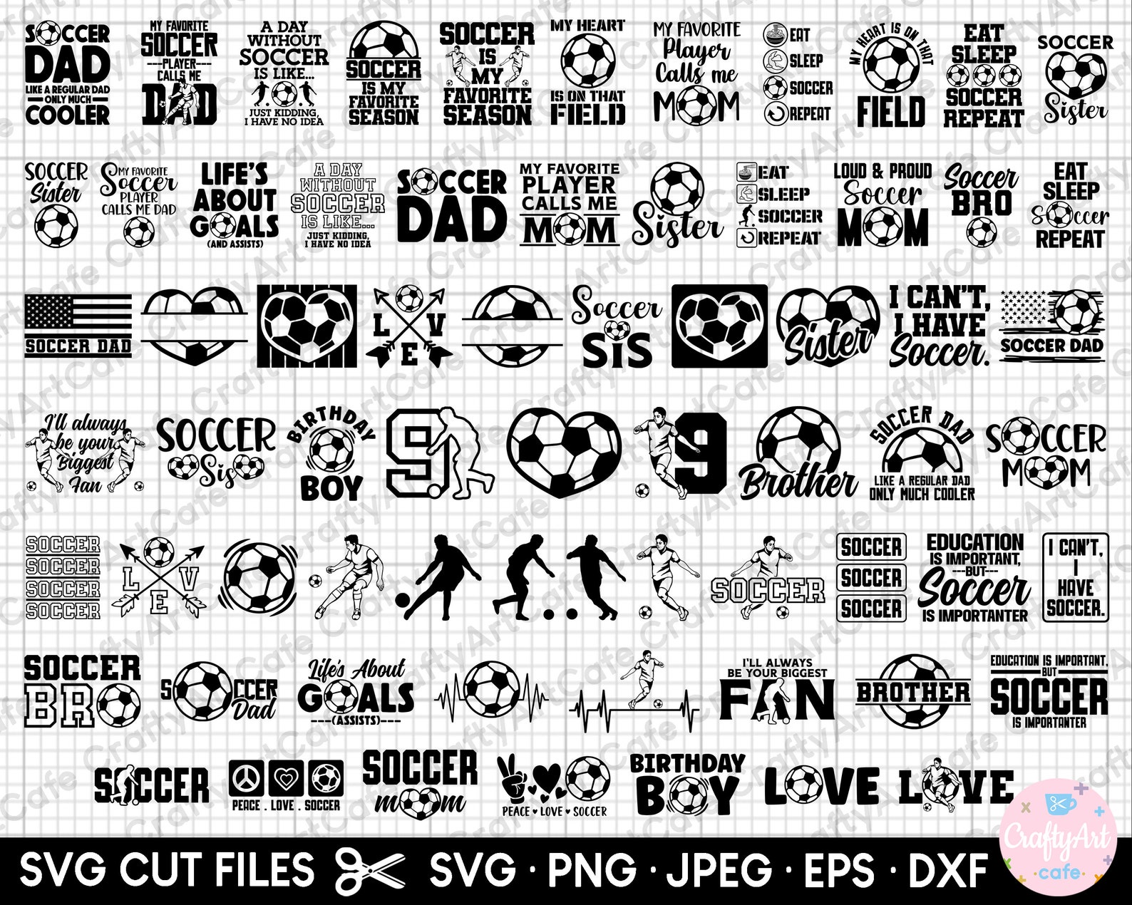 Soccer Svg Bundle Soccer Png Bundle Soccer Svg Cut Files Cricut Shirt ...
