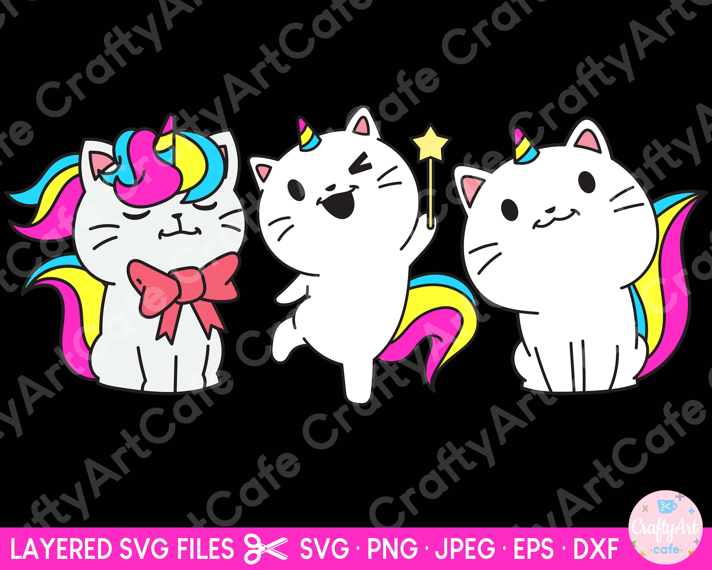 Caticorn svg caticorn png caticorn svg para cricut archivos cortados en ...