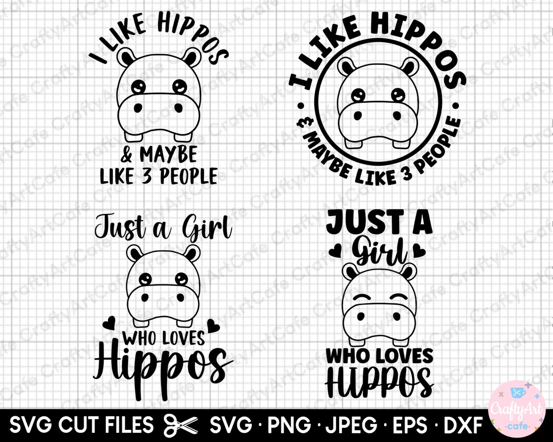 Hippo Svg Hippo Png Hippo Svg Bundle Hippo Png Bundle Hippo Lover - Etsy