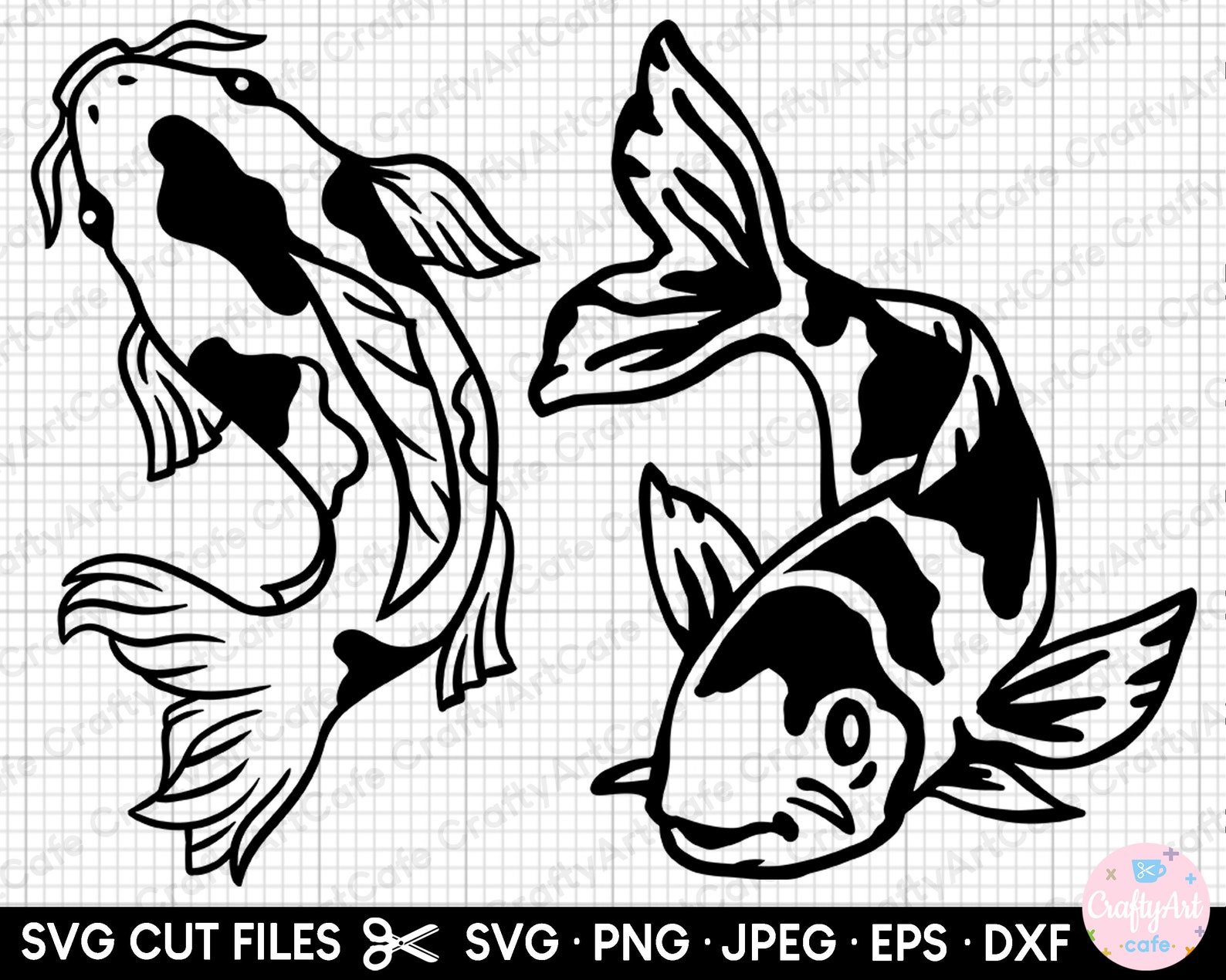 Koi Svg, Koi Png, Koi Png, Koi Clipart, Koi Vector, Koi Carp Svg, Koi ...