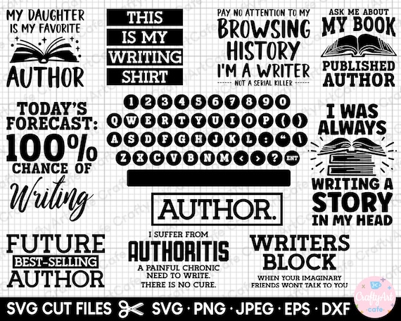 Author Svg Author Png Writer Svg Writer Png Author Svg - Etsy Australia