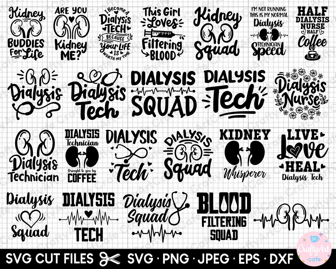 Dialysis Svg Bundle Cricut Dialysis Png Bundle Dialysis Shirt Design ...