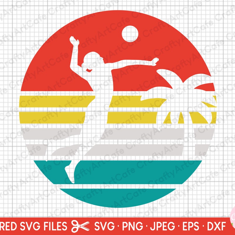Volleyball Hawaiian Svg - Etsy