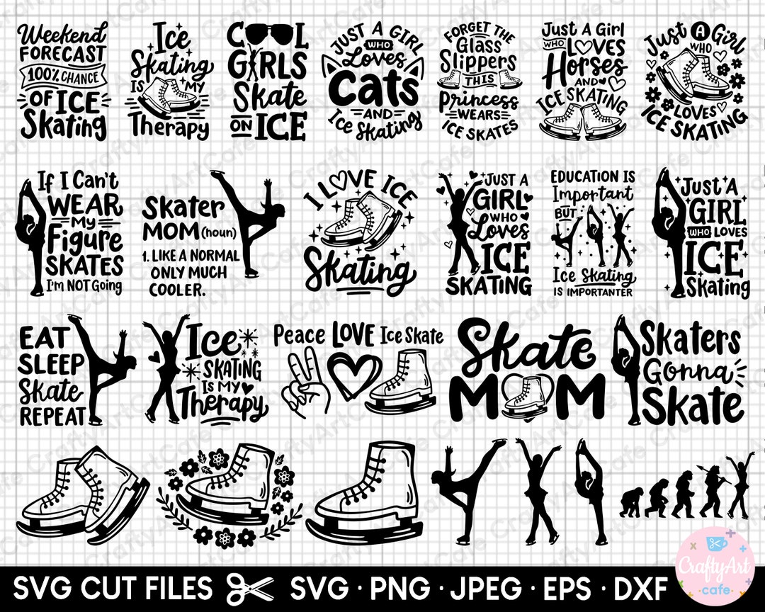Ice Skating Svg Bundle Figure Skating Svg Bundle Ice Skating Png Bundle ...