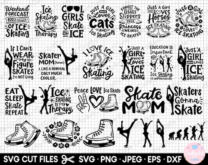 Ice Skating Svg Bundle Figure Skating Svg Bundle Ice Skating Png Bundle ...