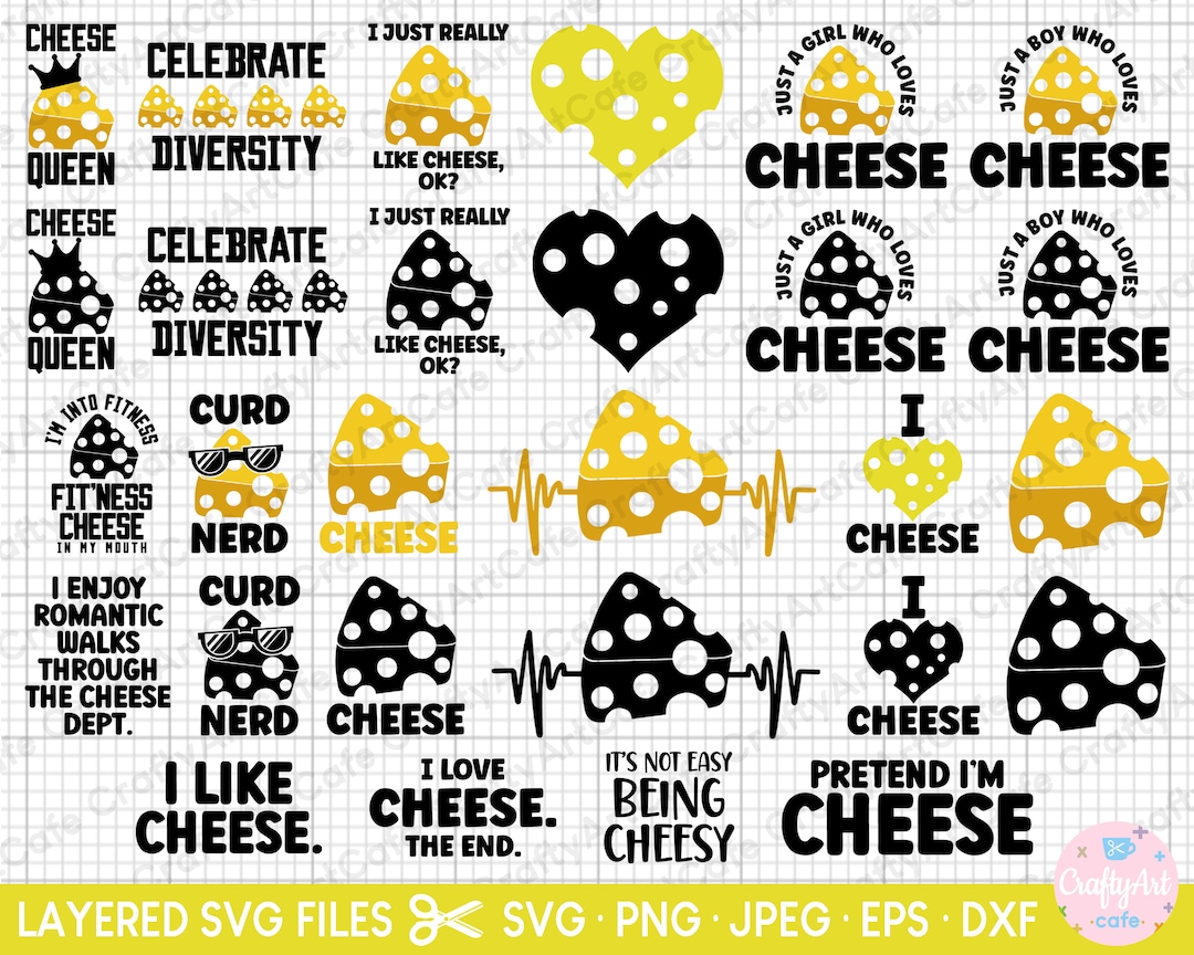 Cheese Svg Bundle Cricut Free Commercial Use Cheese Png Bundle Cheese ...