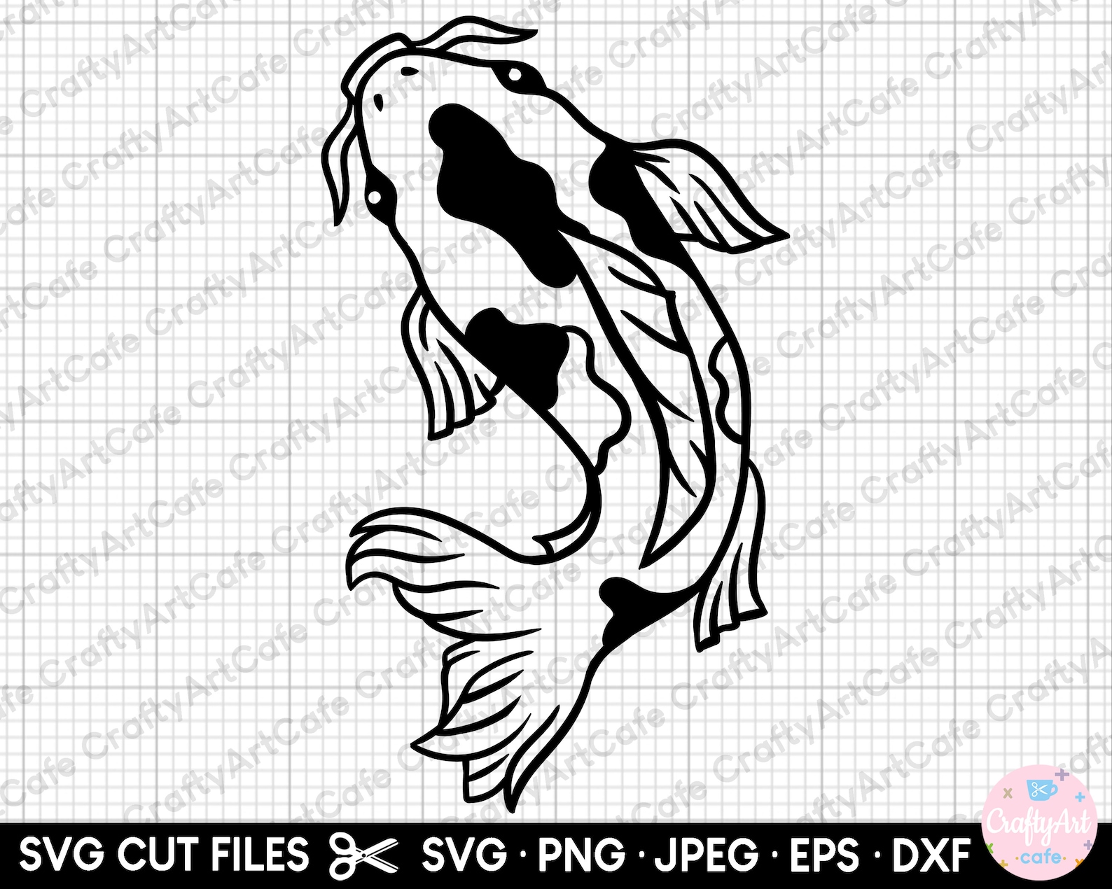 Koi Carp Svg Png Eps Dxf Cut File Cricut Vector Koi Svg Koi Png - Etsy