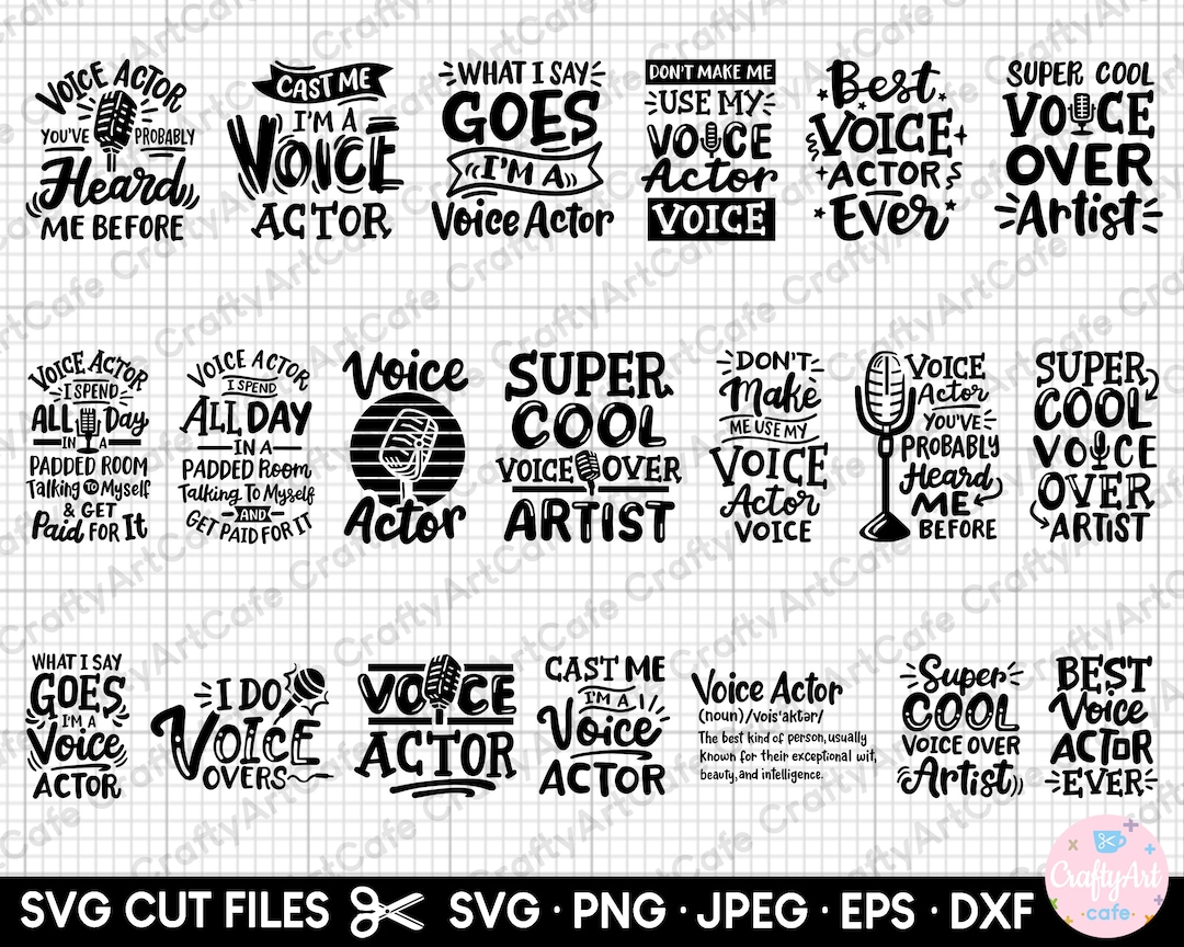 Voice Actor Svg Bundle Voice Over Artist Svg Bundle Png Bundle Cricut ...