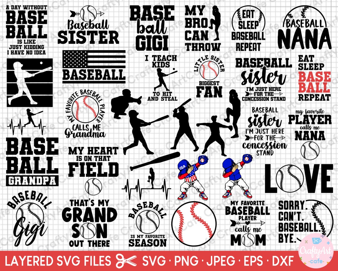 Baseball Svg Bundle Baseball Png Bundle Baseball Cricut Shirt Cut File ...