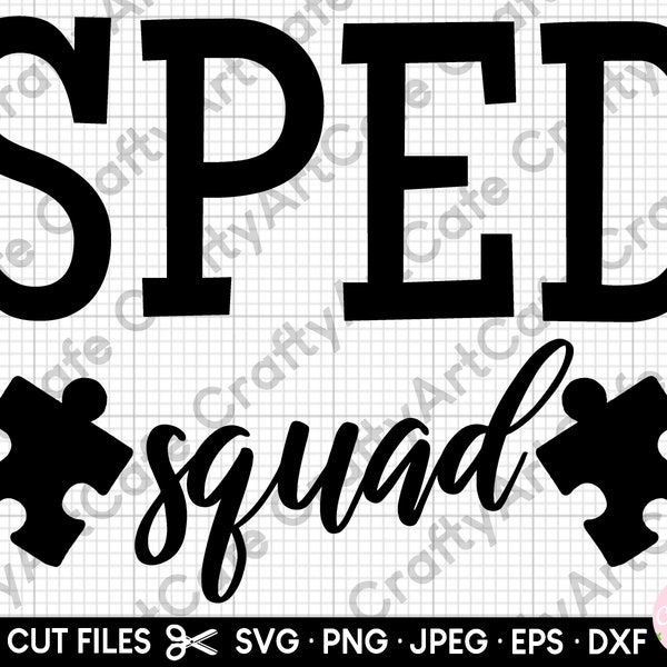 Sped Squad Svg - Etsy