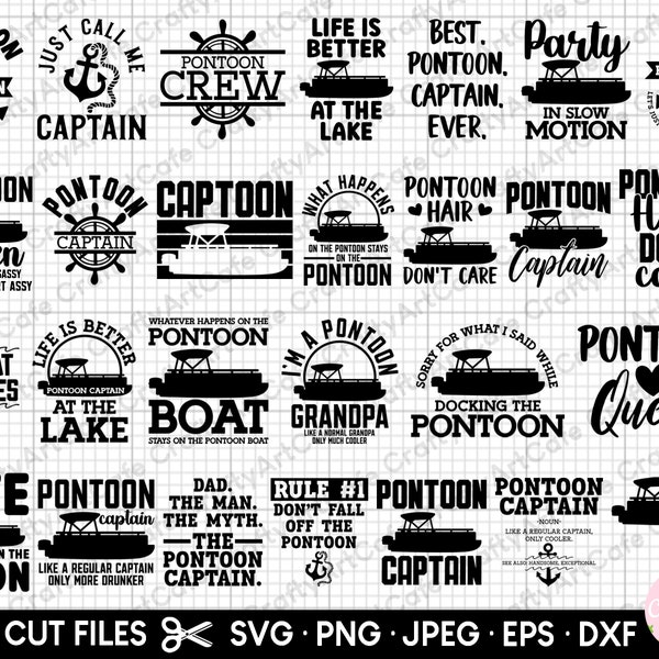 Pontoon Svg - Etsy