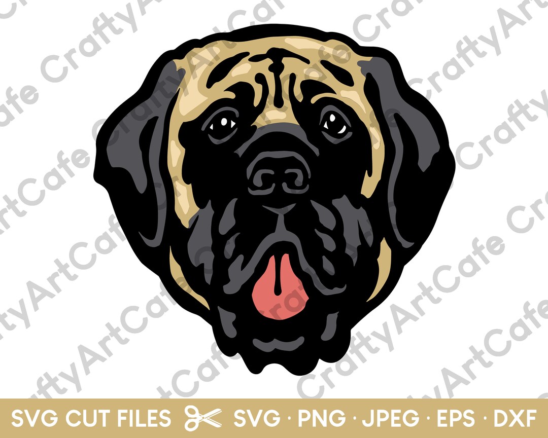 Mastiff Head SVG - Etsy