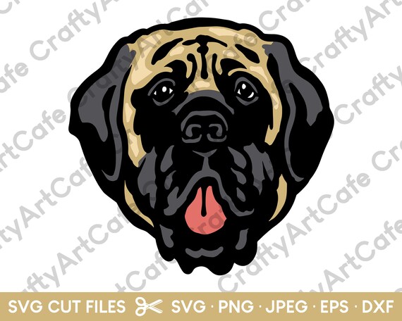 Mastiff Head SVG - Etsy