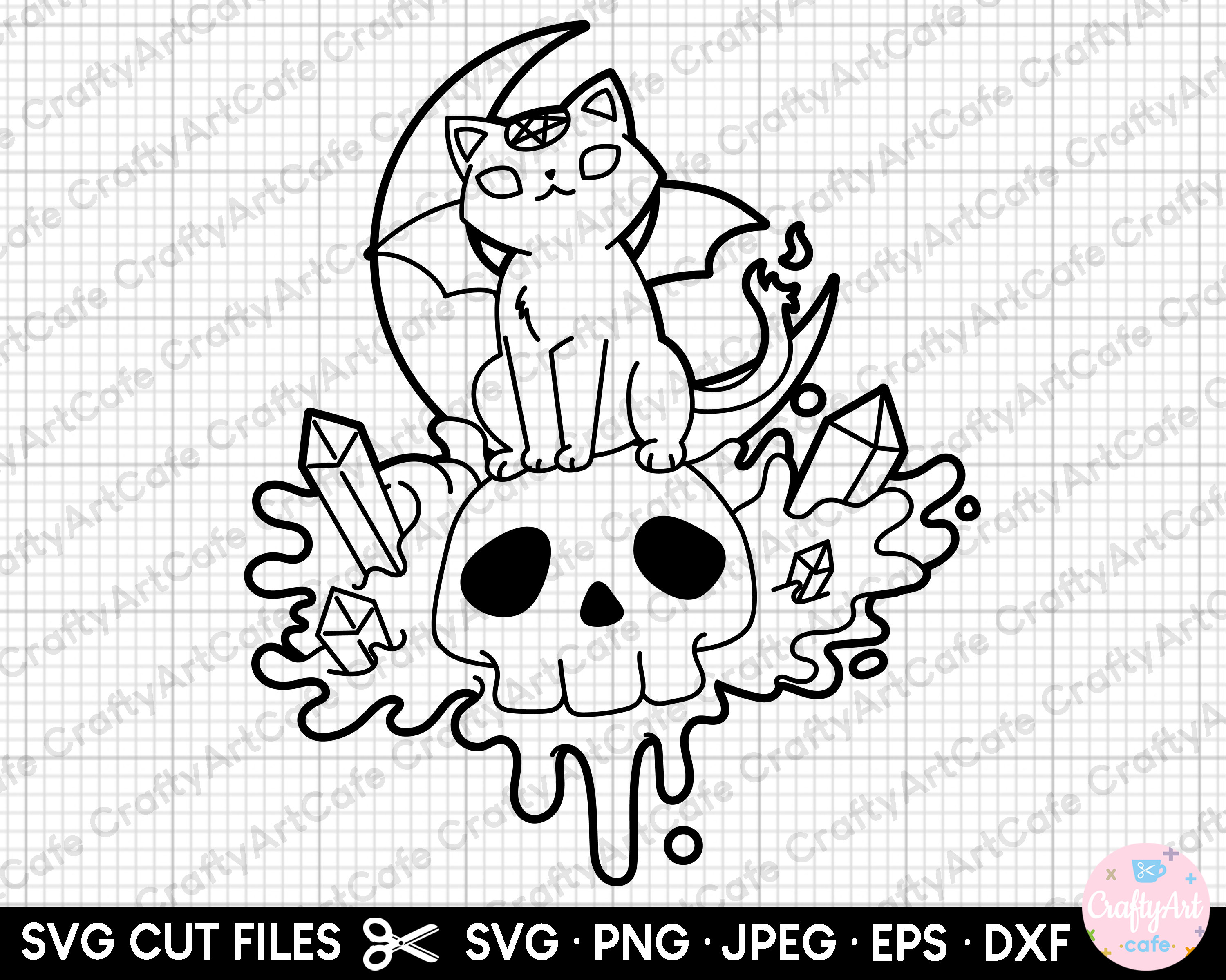 Pastel Goth Svg Png Nu Goth Svg Png Kawaii Goth Cat Otaku Svg Png Eps ...