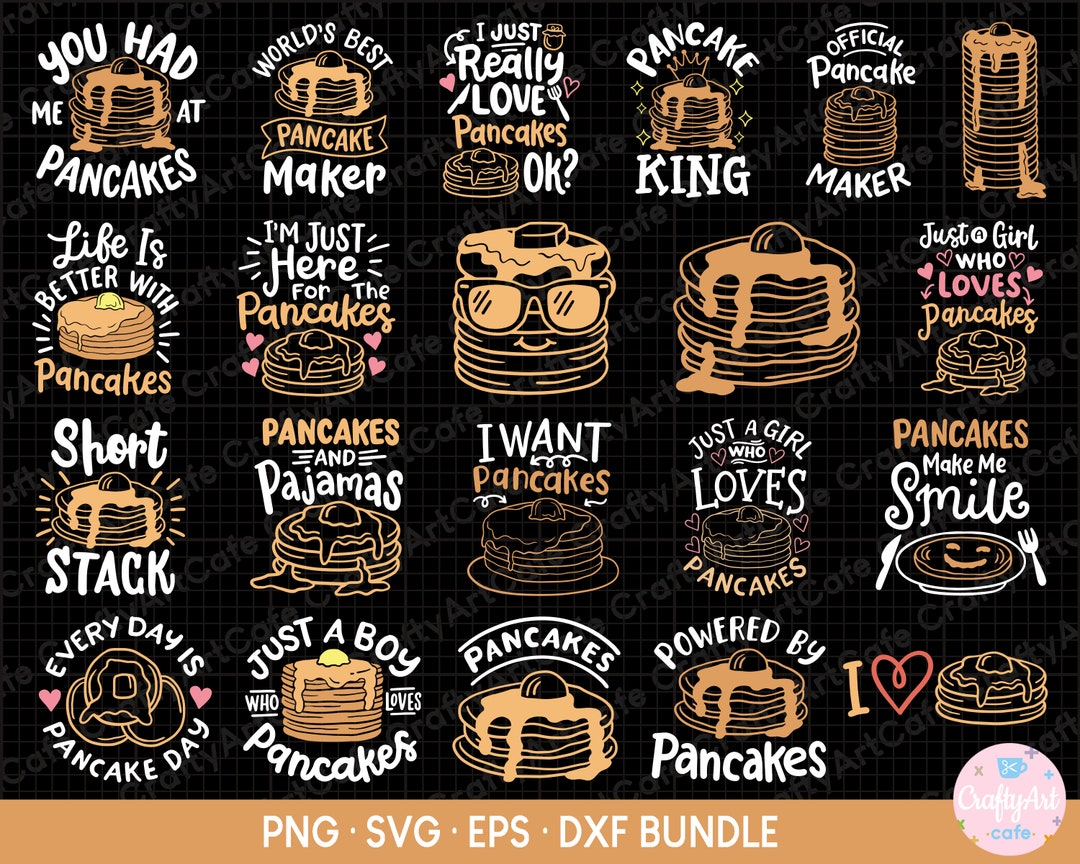 Pancake Png Pancake Svg Pancake Png Bundle Sublimination Free ...