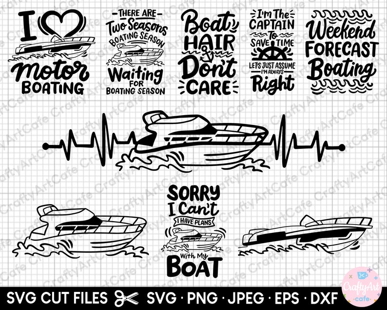 Boating Svg File Cricut Shirt Bundle Free Commercial Use Boating Png ...