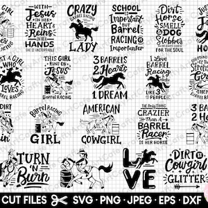 Barrel Racing Svg Bundle Barrel Racing Png Bundle Free Commercial Use ...