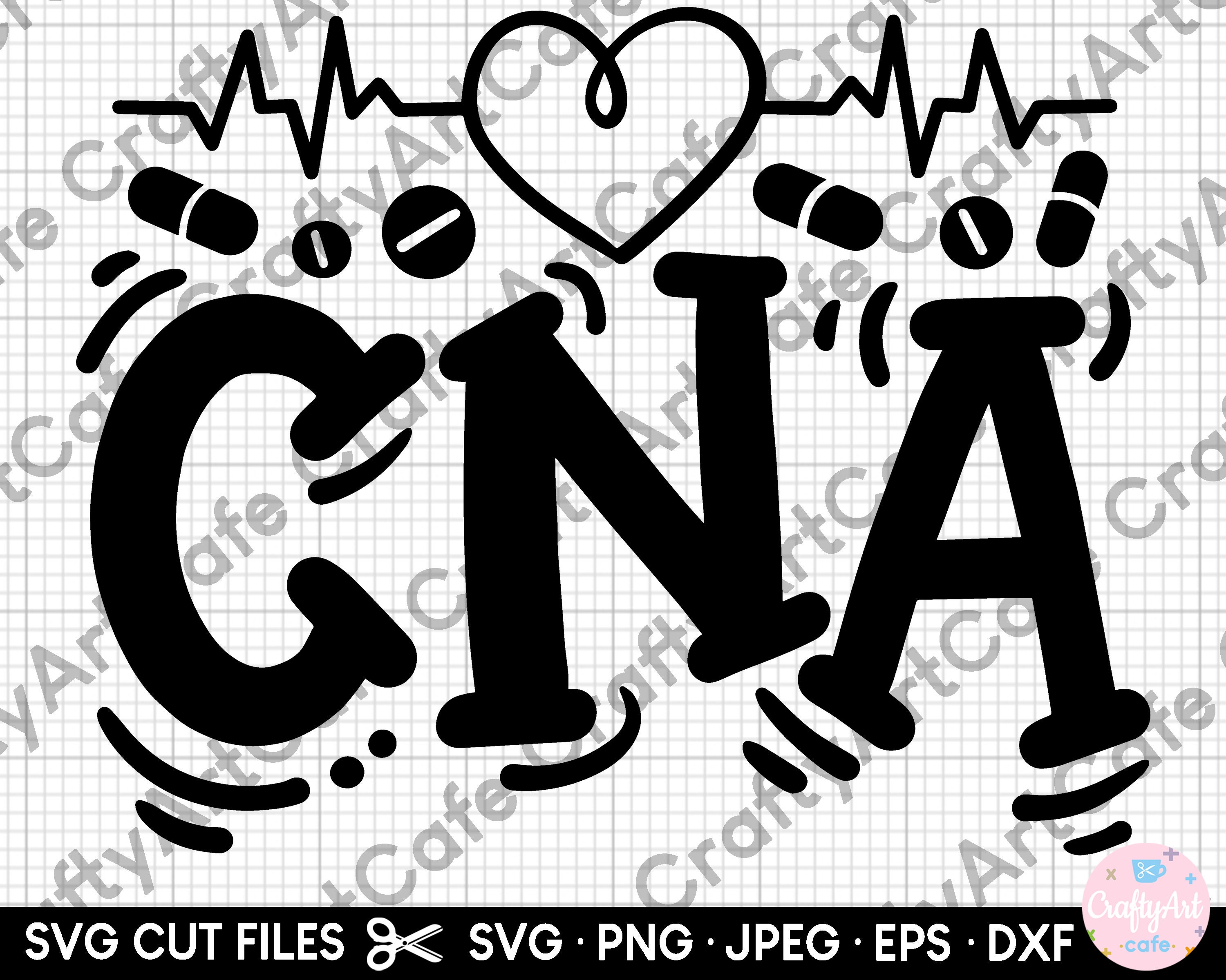 Cna Svg for Cricut for Shirt Cna Png Certified Nurse Assistant Svg Eps ...