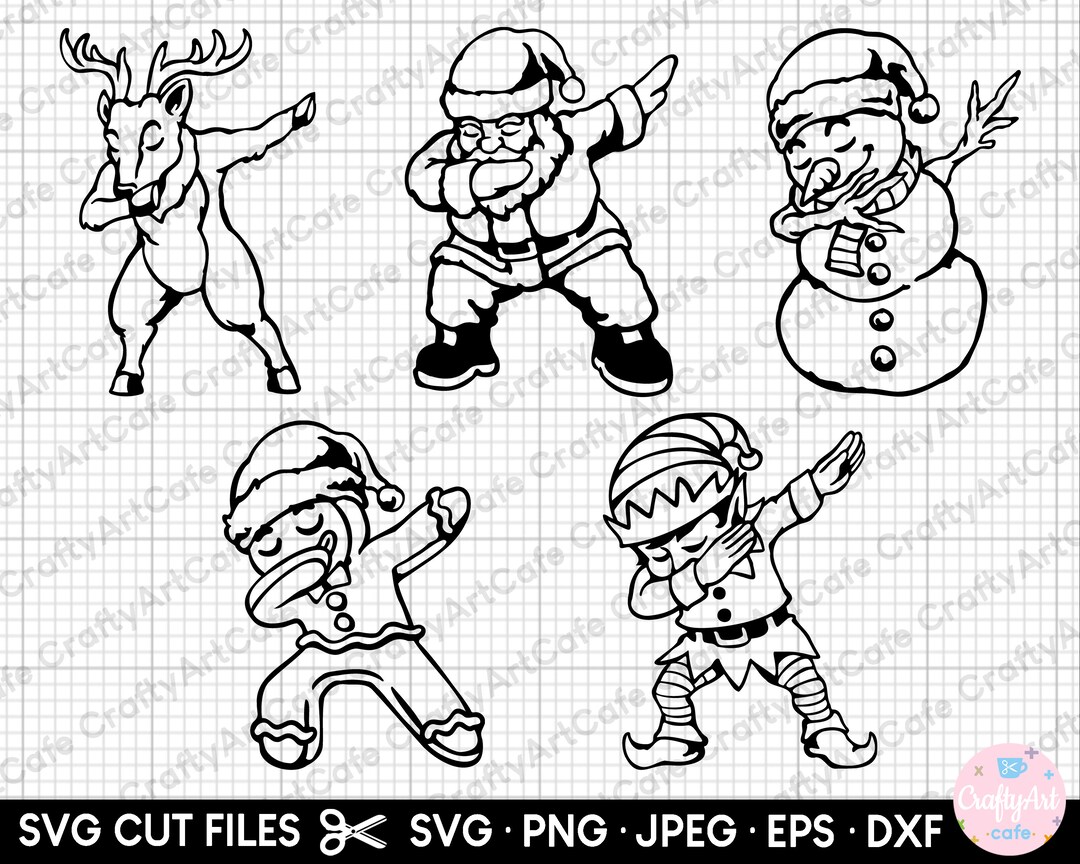 Dabbing Christmas Svg Bundle Cricut Dabbing Santa Claus Svg Png ...