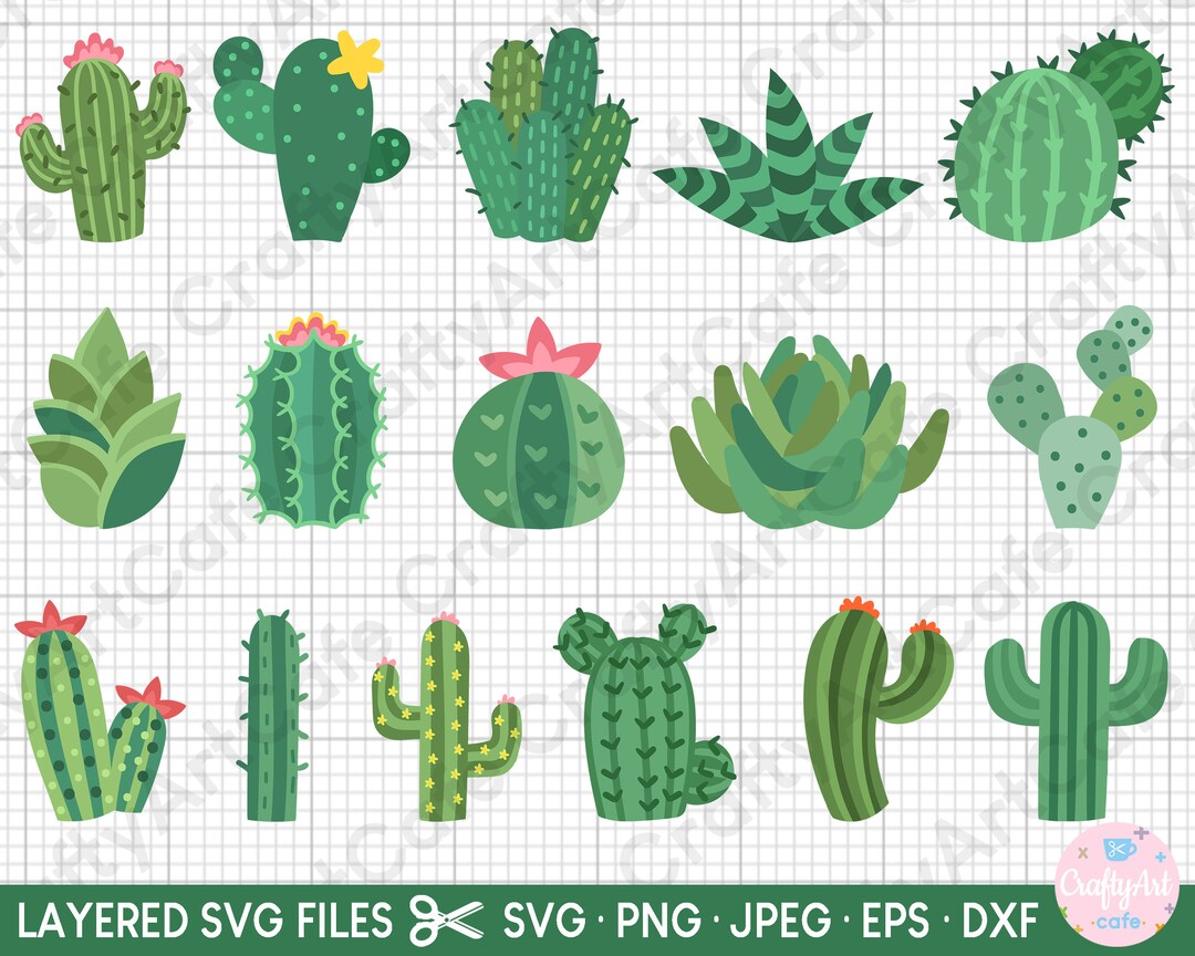 Cactus SVG Cut Files Bundle - Etsy