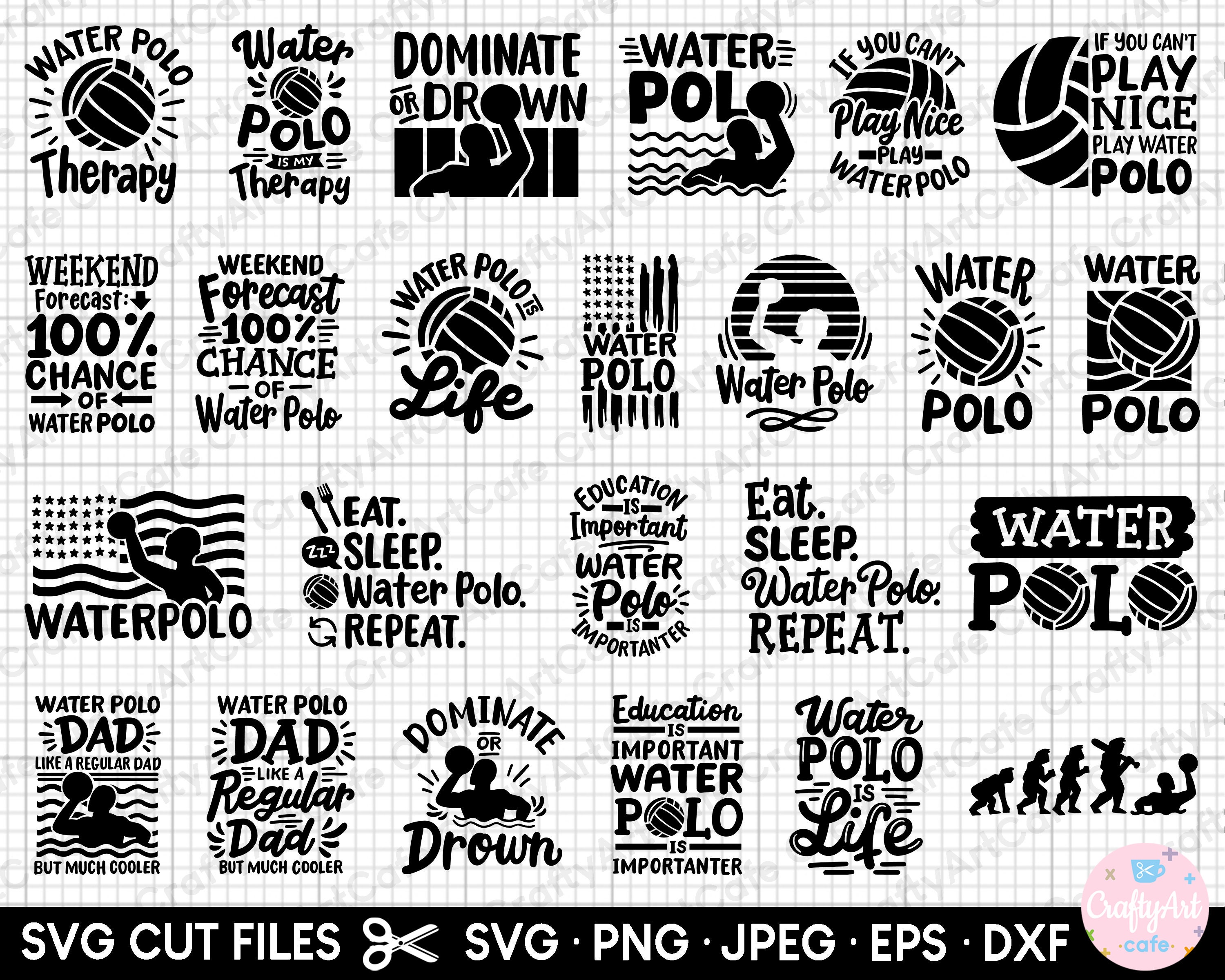 Water Polo Svg Bundle Water Polo Png Bundle Water Polo Player Svg ...