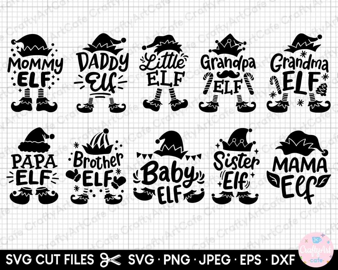 Elf Svg Bundle Png Cricut Family Matching Shirt Svg Mommy Elf Daddy Elf ...