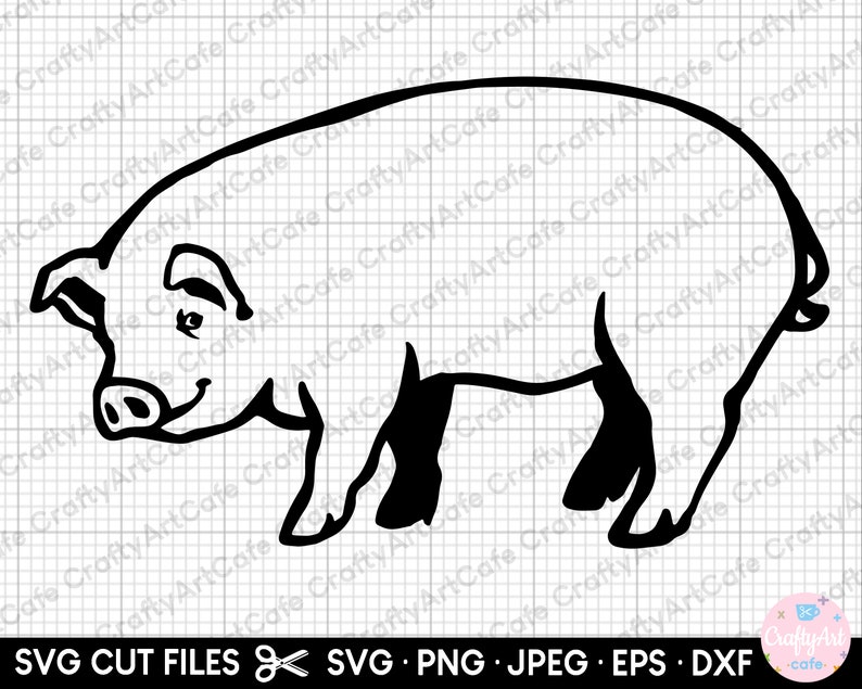 Pig Svg Pig Png Pig Clipart Pig Vector Pig Dxf Pig Eps Pig Jpg Pig Jpeg ...