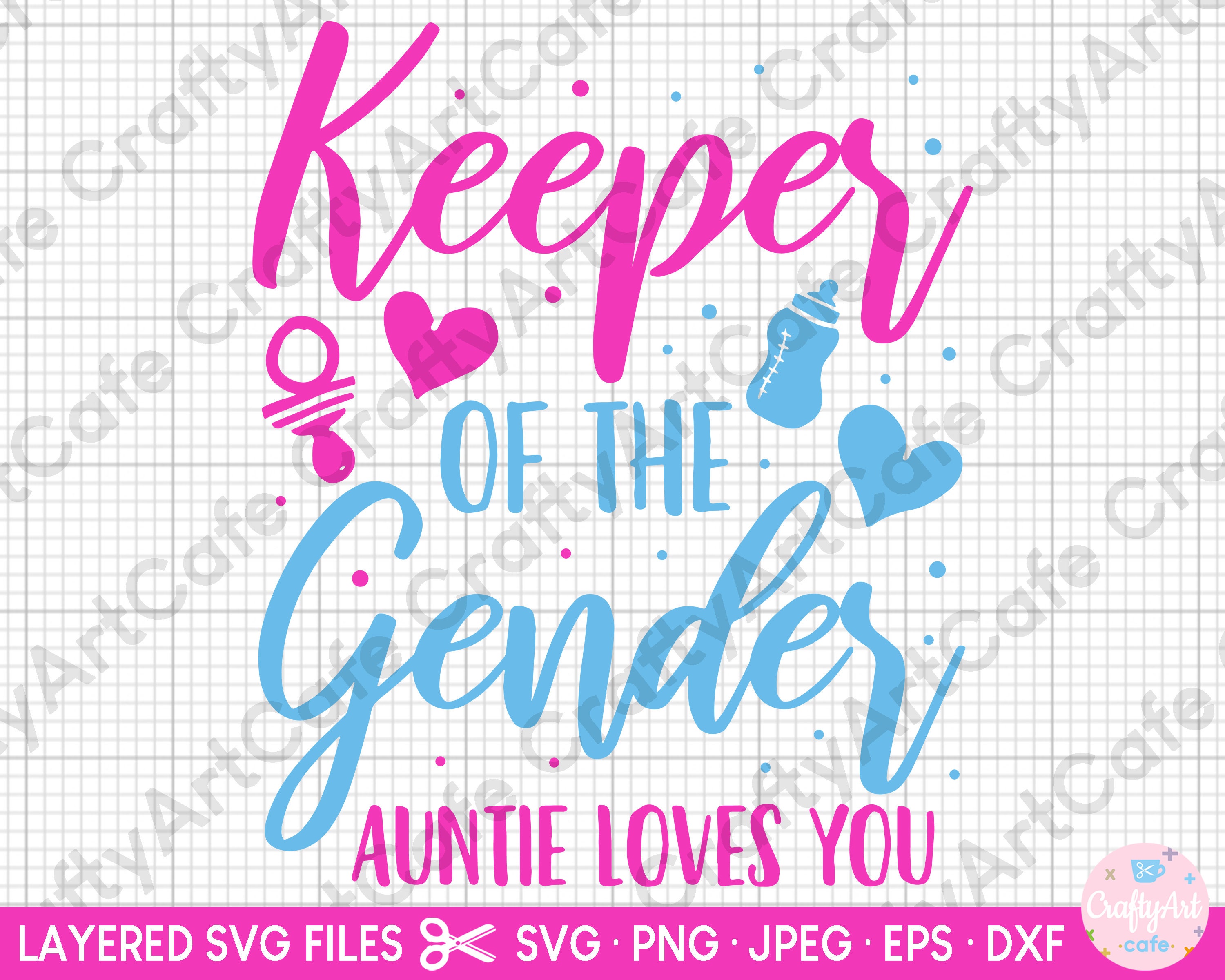 Keeper of the Gender Svg for Shirts Cut File Gender Reveal Party Svg - Etsy