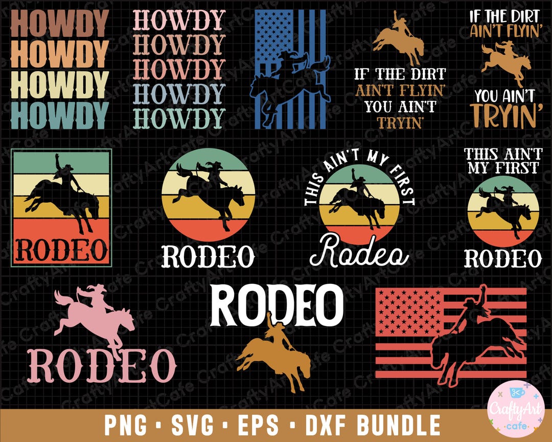 Rodeo Png Rodeo Svg Rodeo Png Bundle Sublimination Commercial Use Rodeo ...