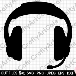 Headphones Svg Gaming Head Set Svg Gamer Head Set Svg Png Silhouette - Etsy