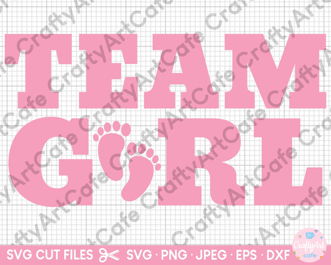 Team Girl Gender Reveal Svg - Etsy