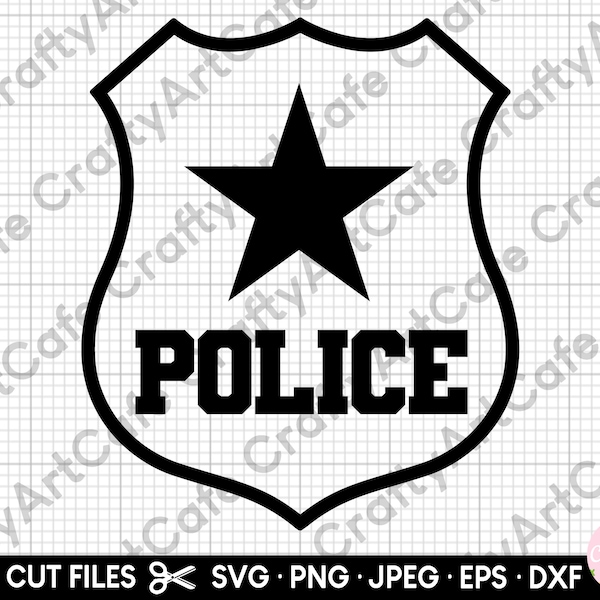 Police Badge Svg - Etsy