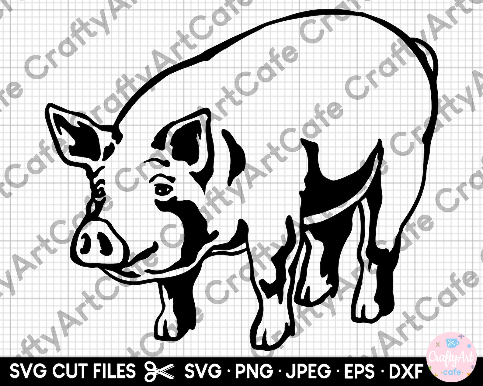Pig Svg, Pig Png, Pig Svg Cut File Cricut, Pig Silhouette, Pig Clipart ...
