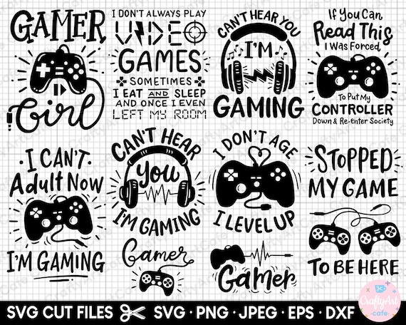 Gamer Svg Bundle Cricut Kids Shirt Gaming Svg Bundle Kids - Etsy