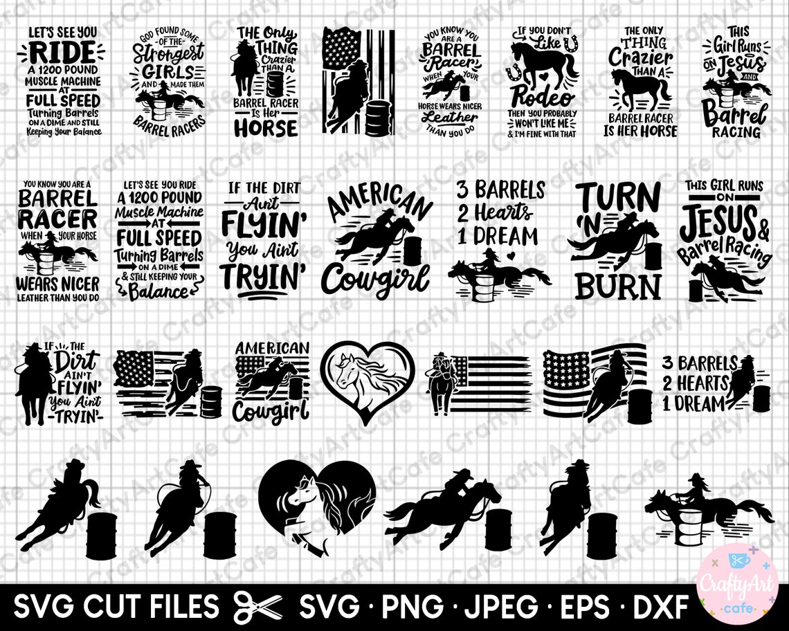 Barrel Racing Svg Bundle Barrel Racing Png Bundle Barrel Racer Svg ...
