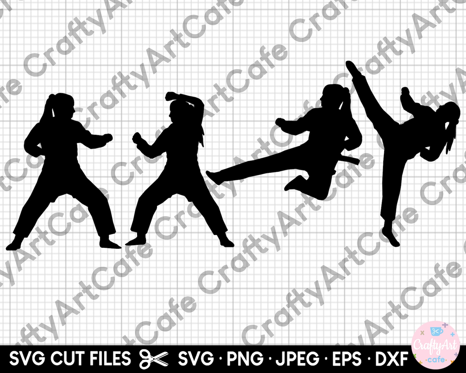 Karate Girl Svg for Cricut Karate Girl Png Karate Svg Karate Png Eps ...